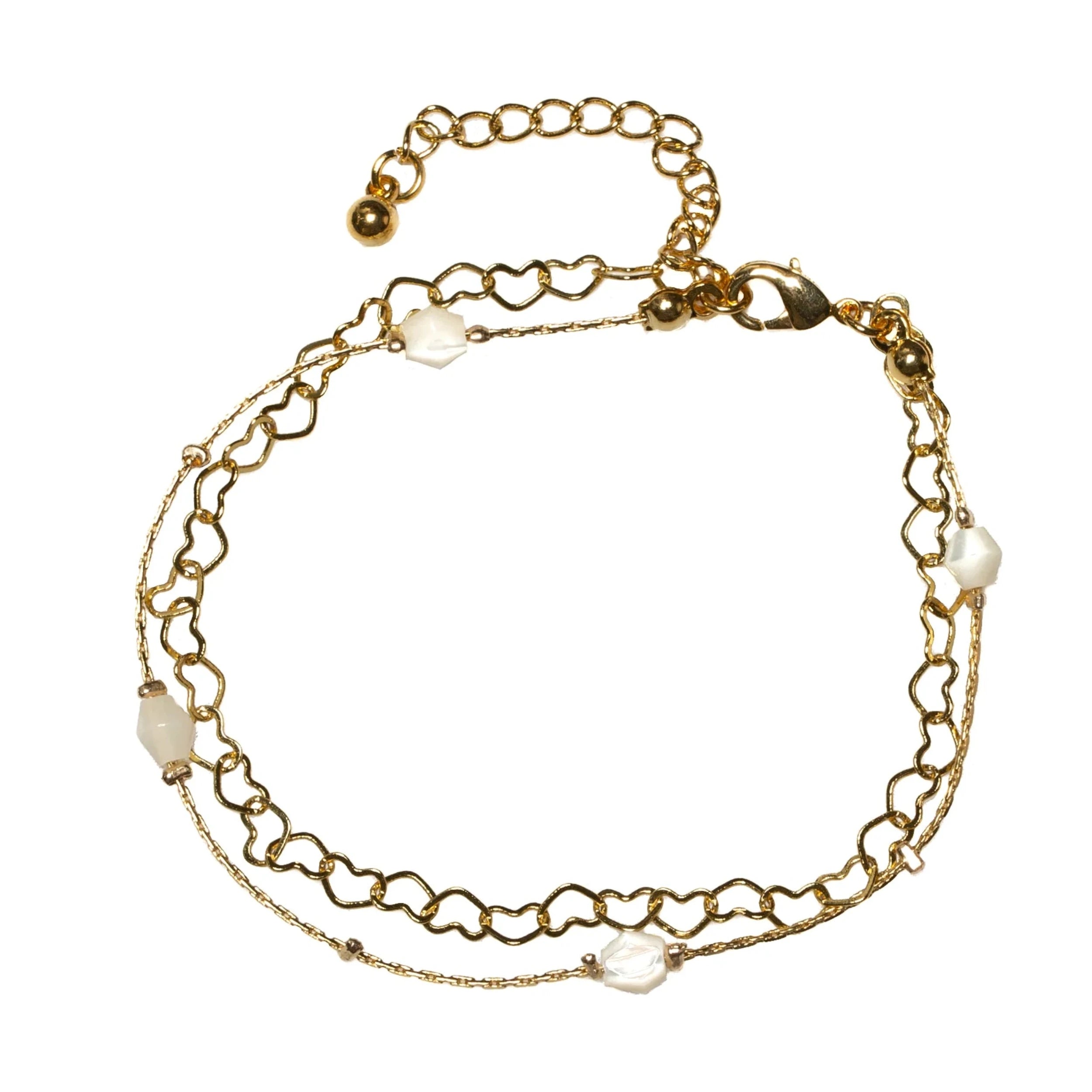 Heart Chain Bracelet White GOLD – Post Office by Shannon Passero