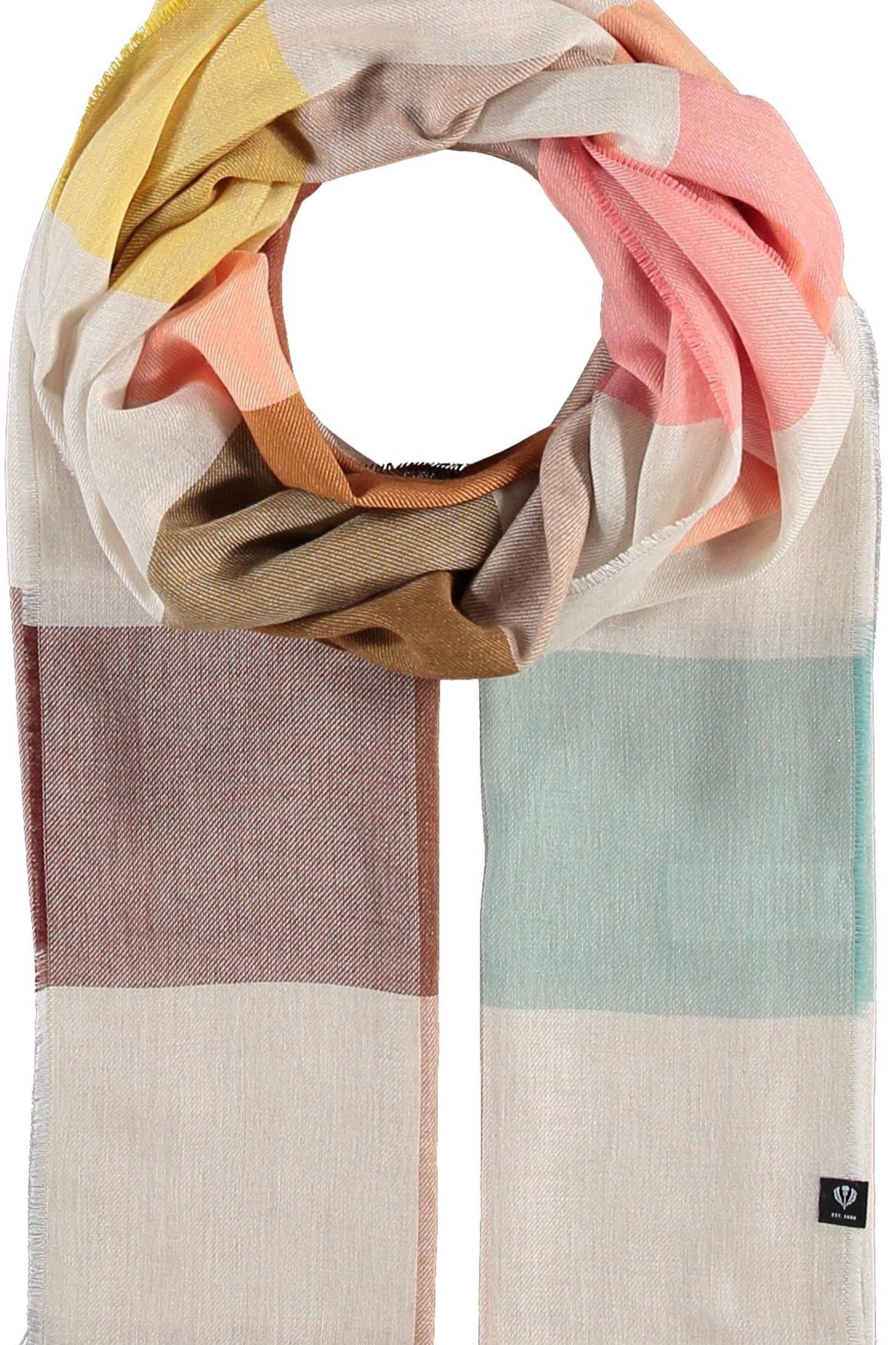 Box Check Print Scarf – Post Office by Shannon Passero